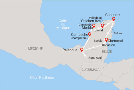 Circuit Merveilles du Yucatan (Mexique)